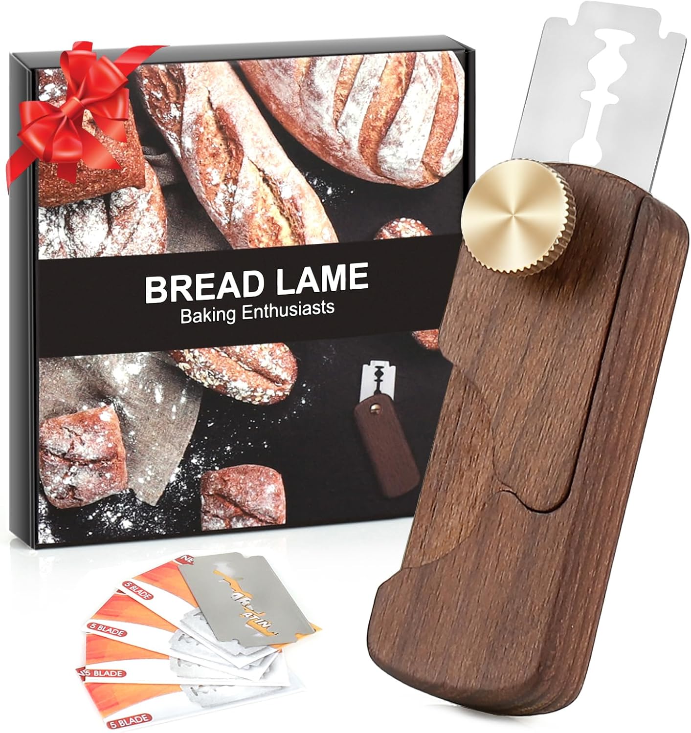 Magnetic Wooden Bread Lame Dough Scoring Tool,Hand Crafted Sourdough L ...