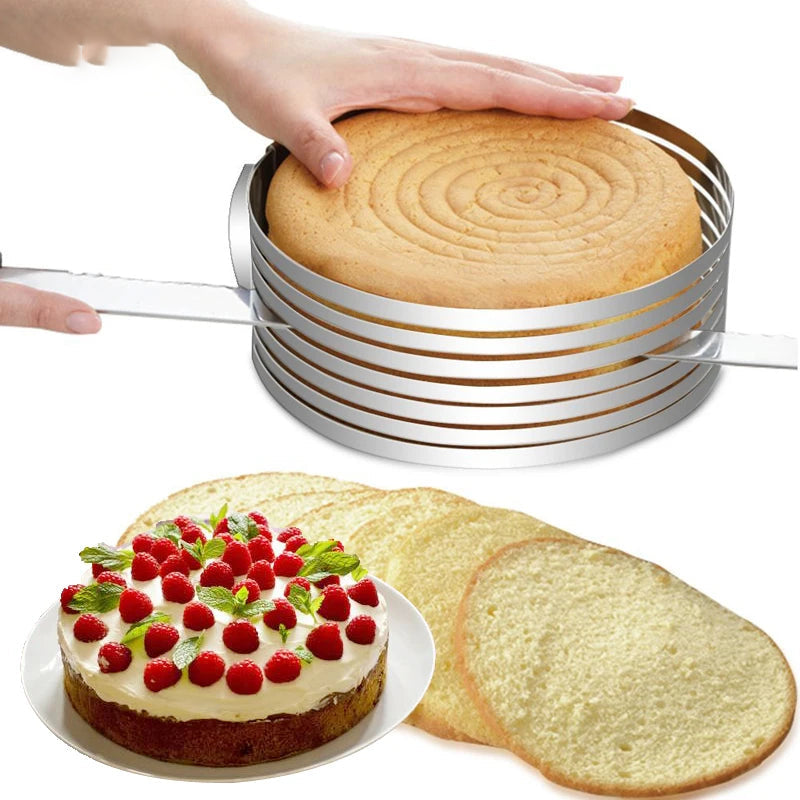 WALFOS New Retractable Stainless Steel Cake Design Circle Mousse Ring ...